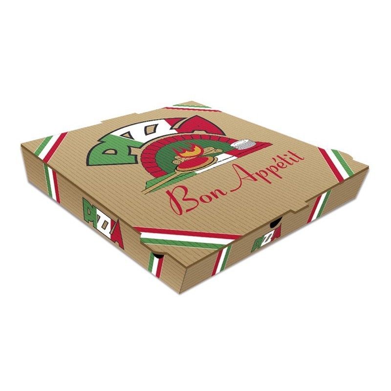 Boites à pizza Kraft marron - Colis de 100