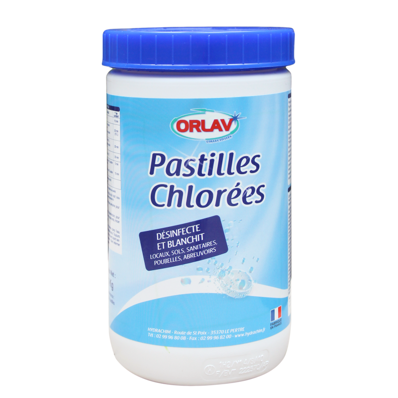 Chlore en pastilles - Pot de 1kg