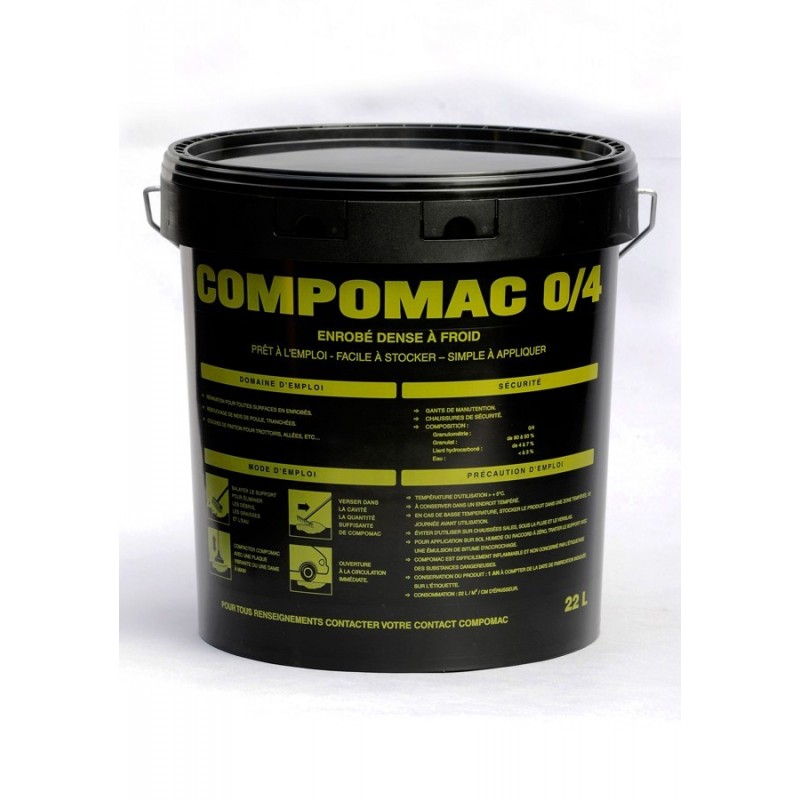 Enrobé à froid Compomac COLAS noir - Seau de 25kg